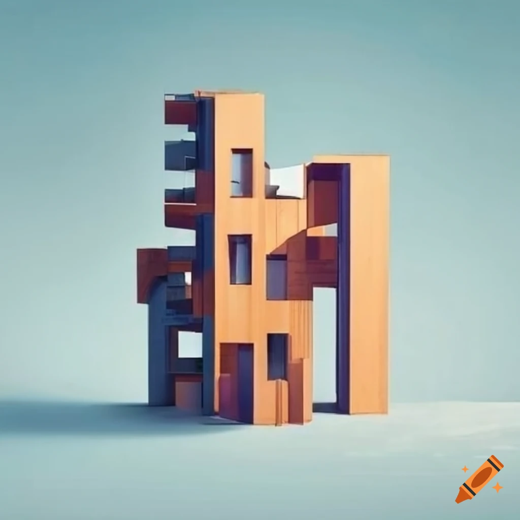 Abstract urban art installation on Craiyon