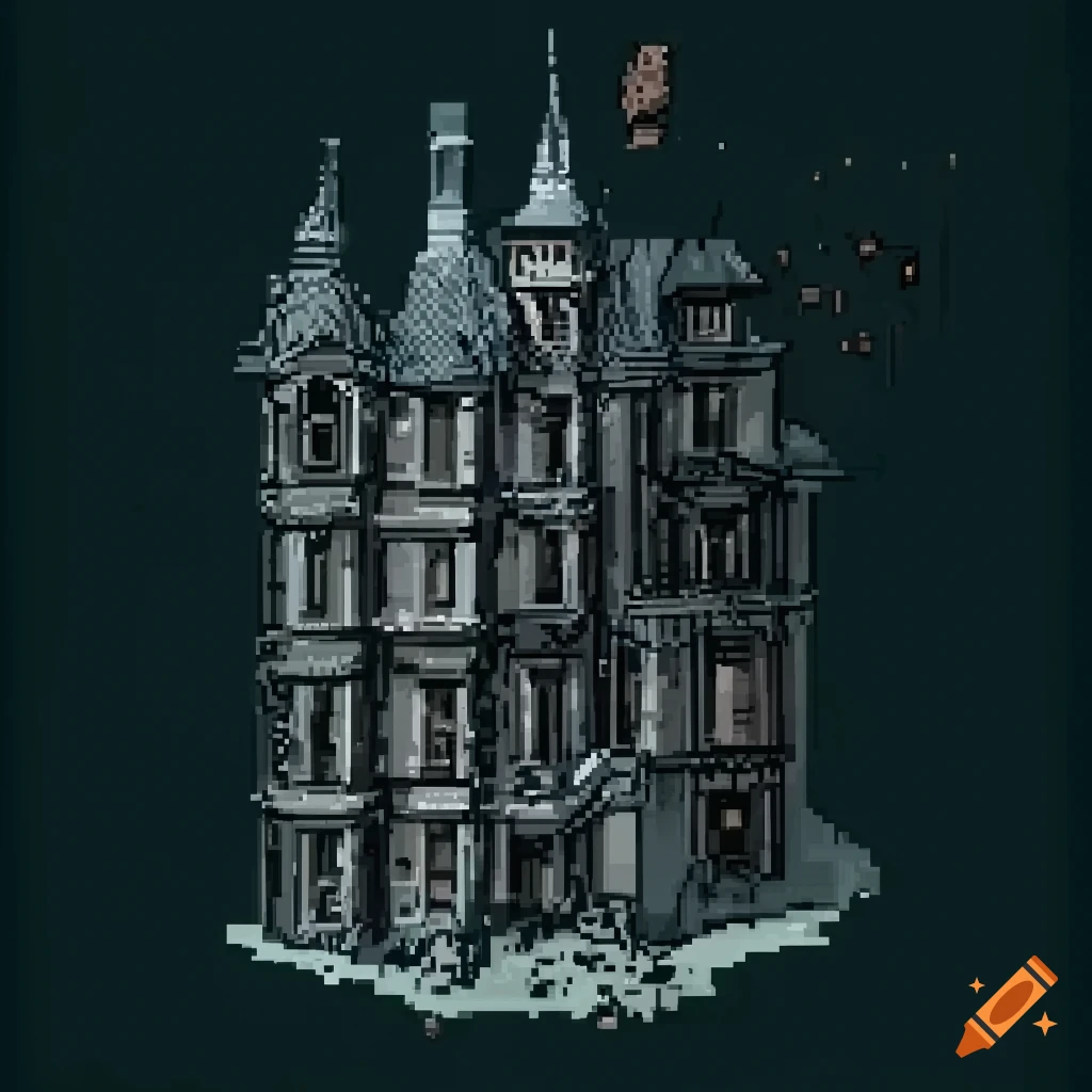 Highly detailed mansion blueprint for concept art on Craiyon