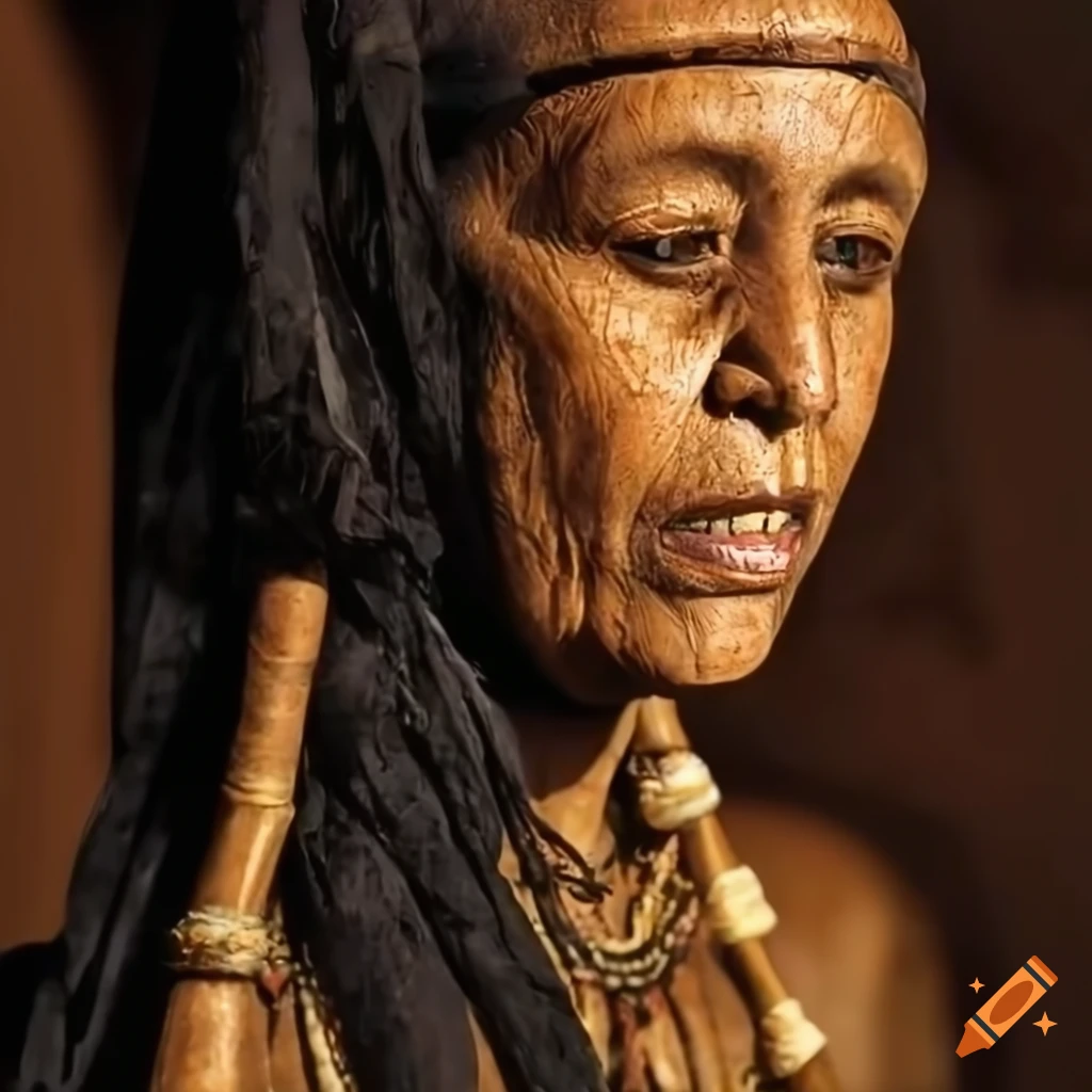 People wearing mongolian traditional clothes on Craiyon