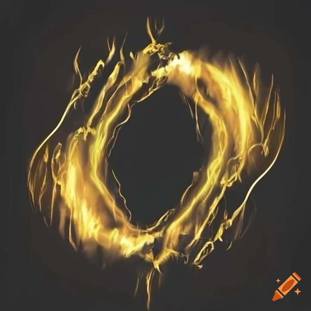 Golden slashed zero on black background on Craiyon