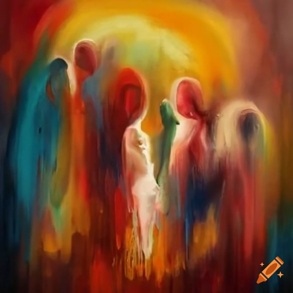 Abstract family artwork on Craiyon