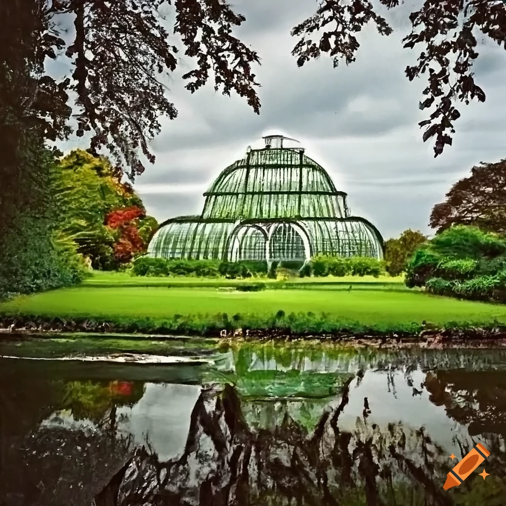 Painting of kew gardens by mike wilks