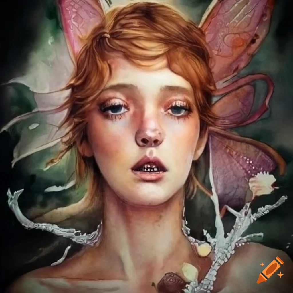 Hyper realistic watercolor art of fairy folk on Craiyon