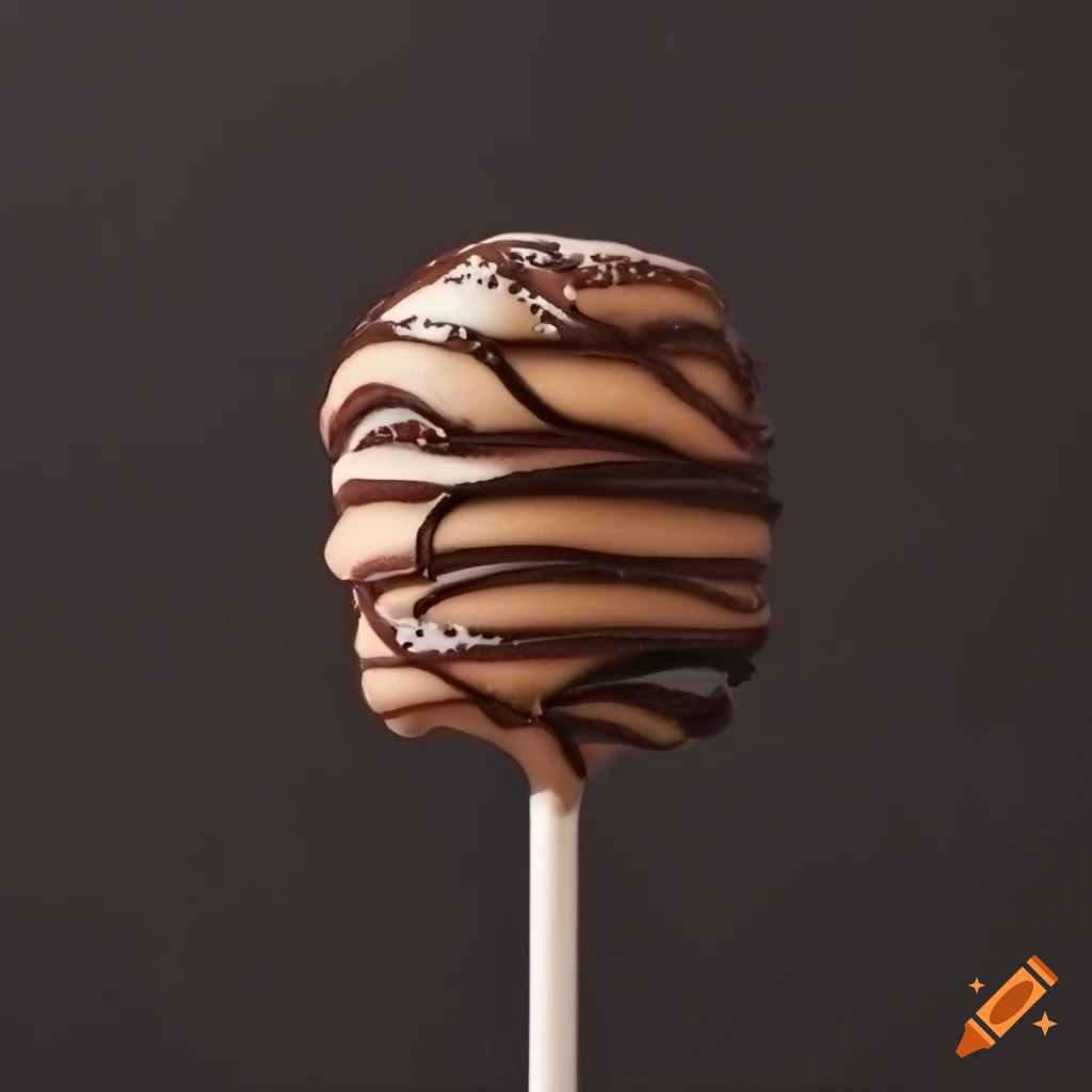 Chocolate circle marshmallow pops on Craiyon