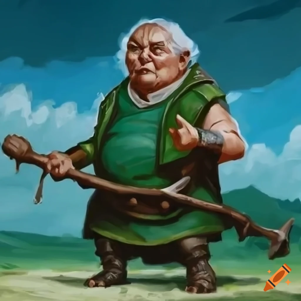 Character design of a fat elderly halfling in Magic The Gathering on ...