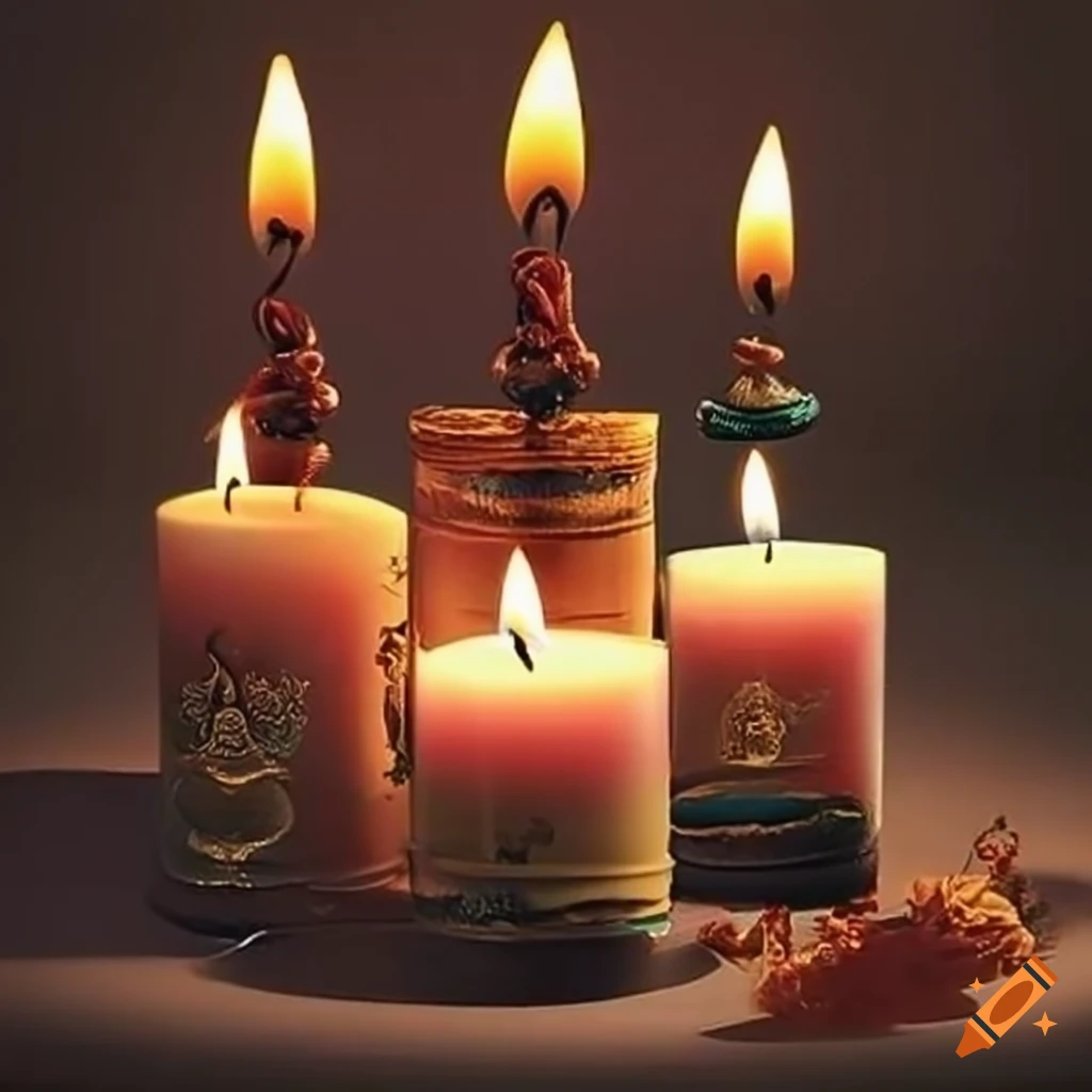 Candles and rituals on Craiyon