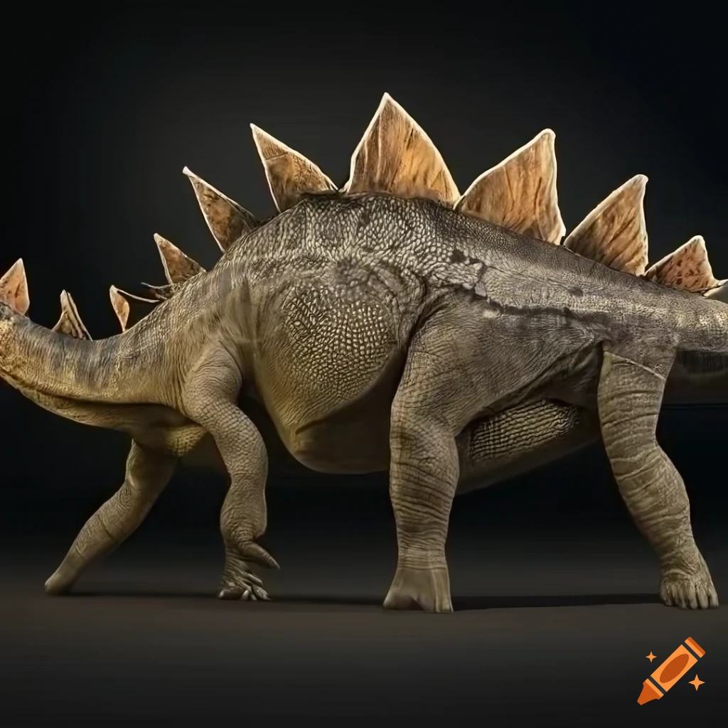 Stegosaurus with intricate color and skin pattern on Craiyon