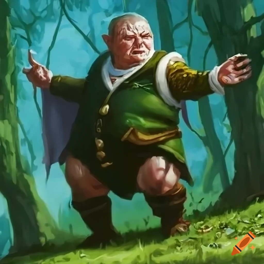 Character design of a fat elderly halfling in Magic The Gathering on ...