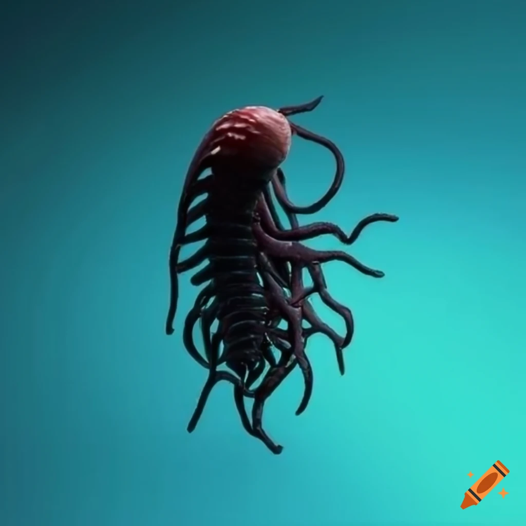 Artwork of black worm-like shapes forming a human body