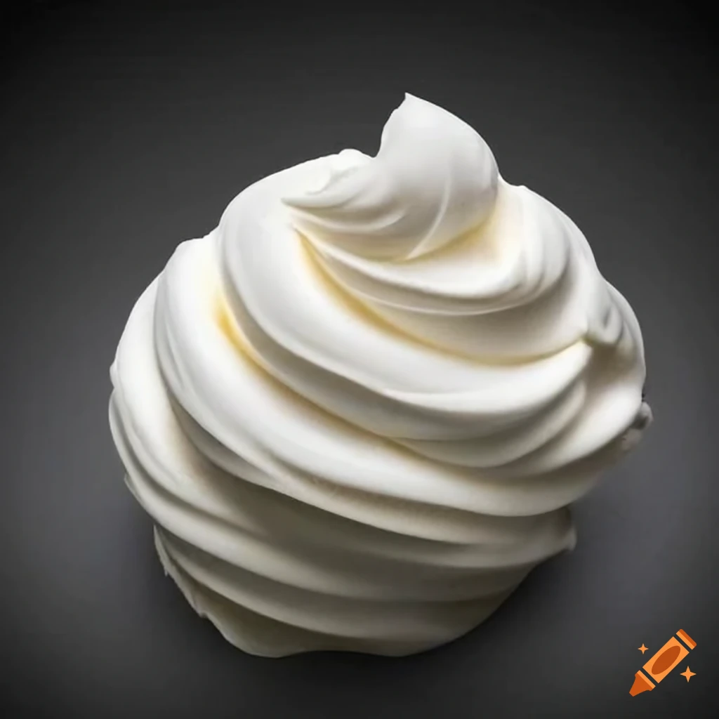 Realistic white whipped cream web button
