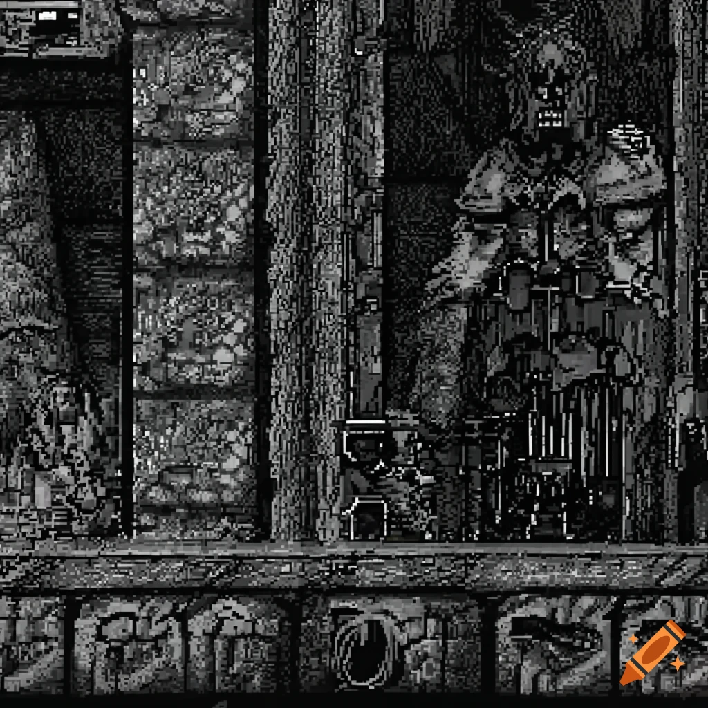 Pixel art of a necromancer in a fantasy game