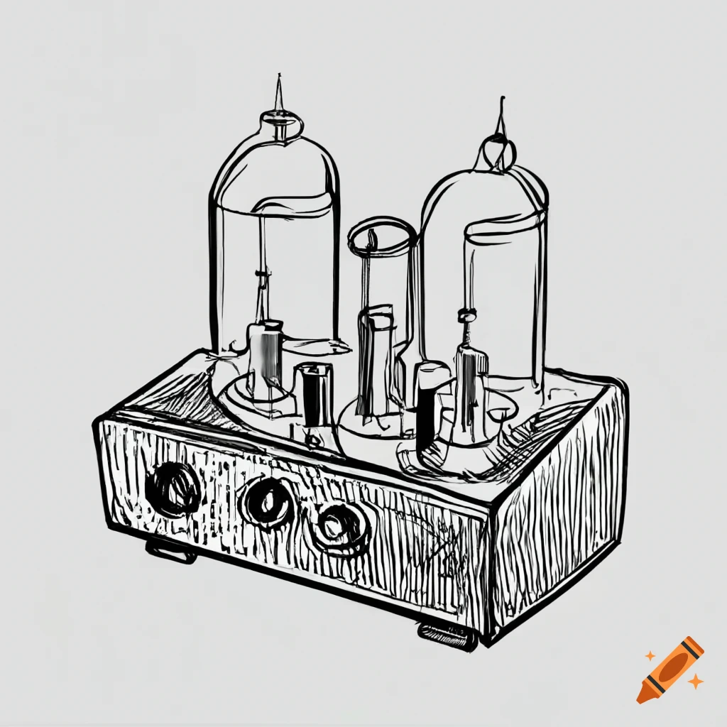 Line draft of a tube amplifier