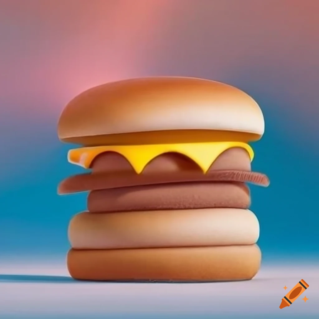 Inflatable mcdonald's food display on Craiyon