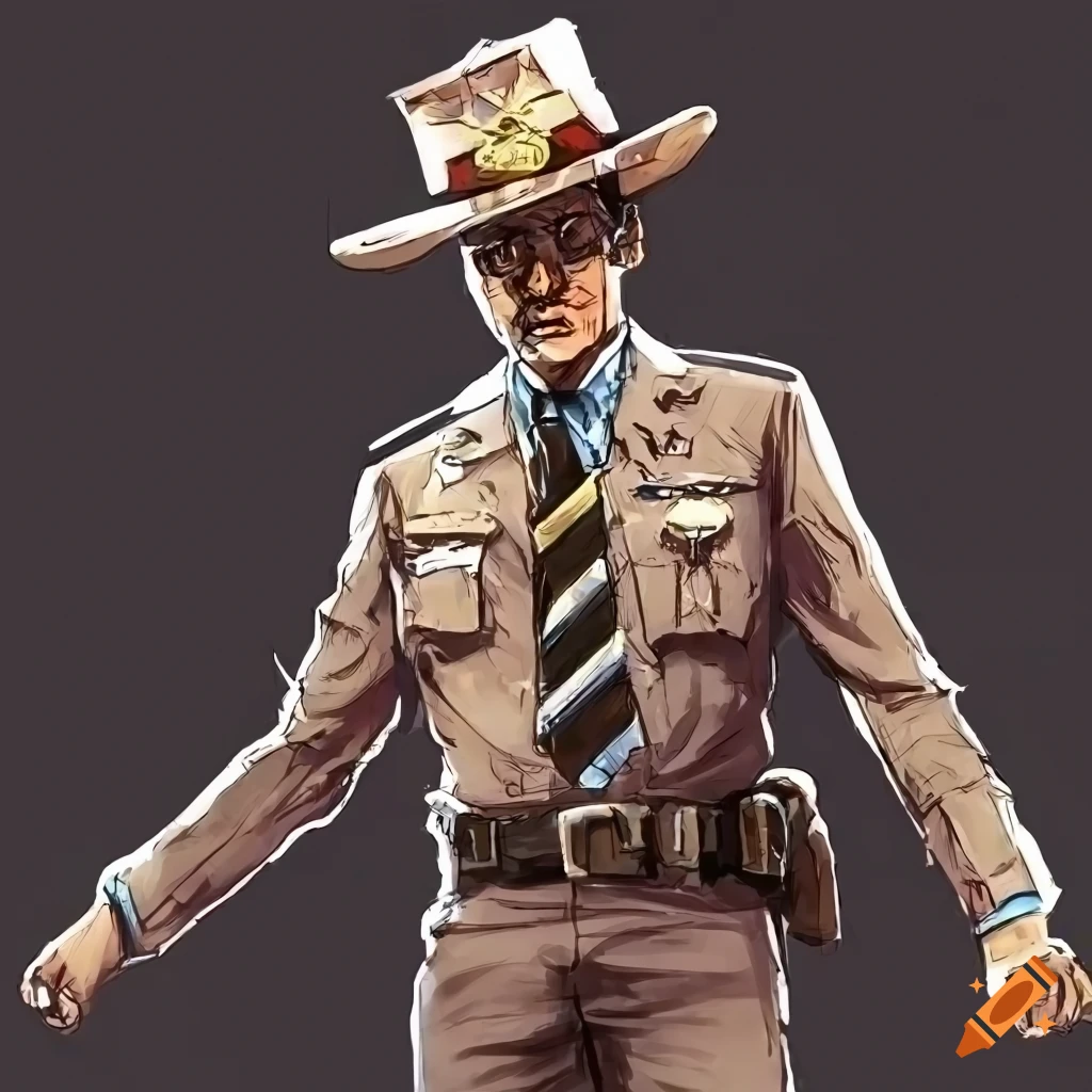Detailed concept art of barney fife in sheriff uniform on Craiyon