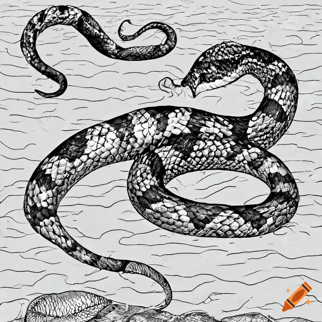 Snake on the seashore on Craiyon