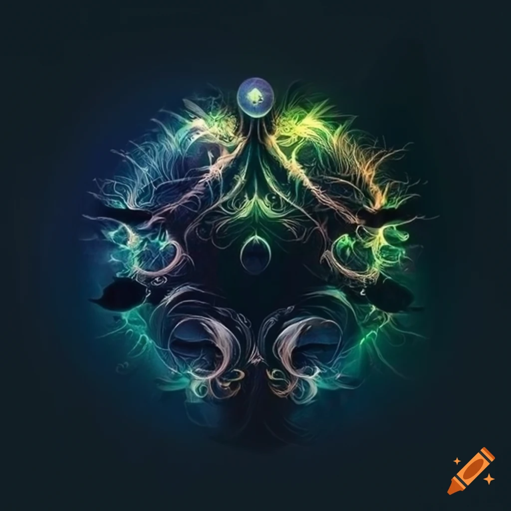 Mystical logo with dark and magical theme