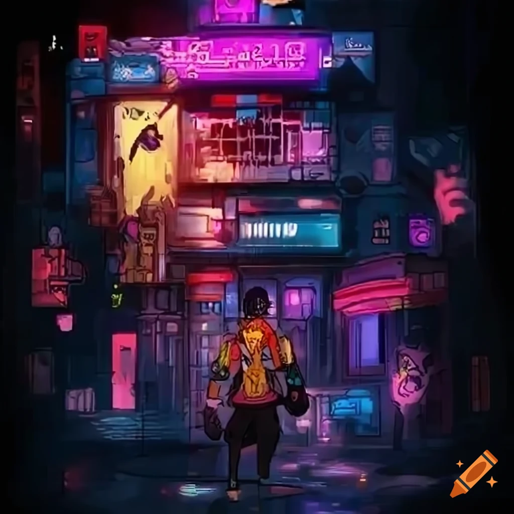 Cyberpunk-inspired fan art of pokemon on Craiyon