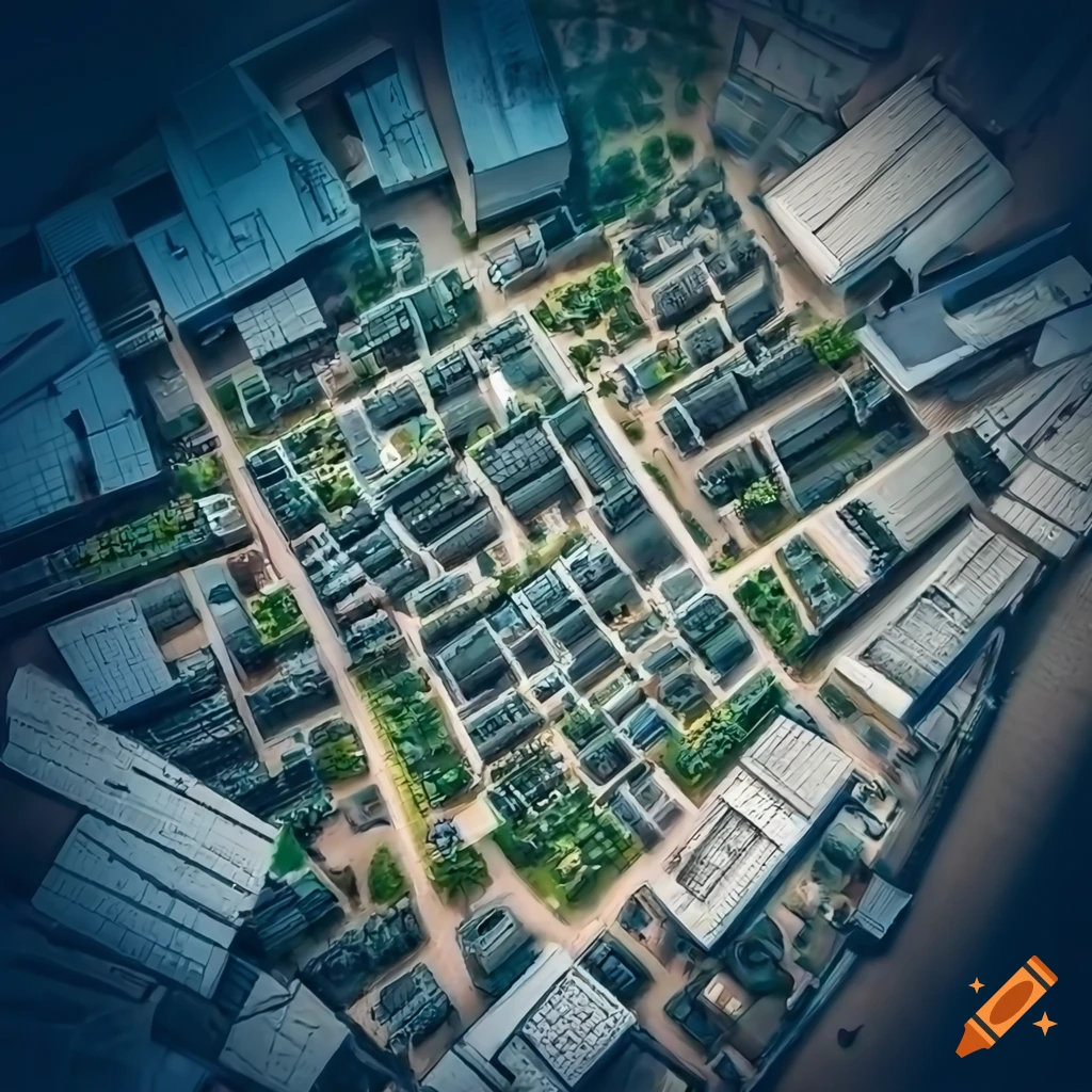 A conceptual urban model with elements that show a synergistic bond ...