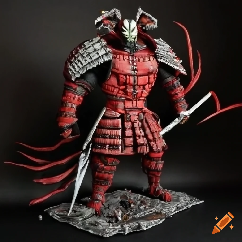 Hyper detailed artwork of a samurai posing with a katana on Craiyon