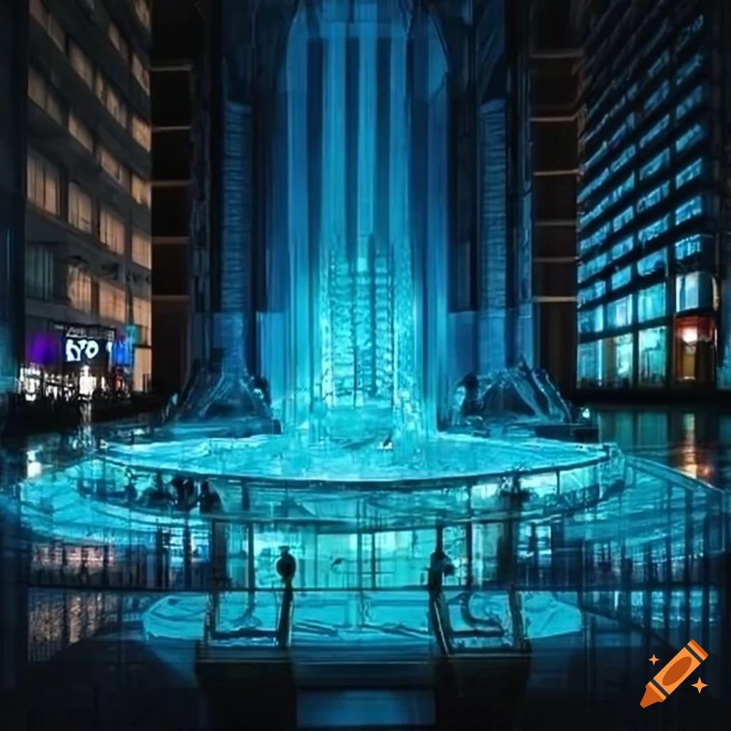 Crystal mall interior in high resolution on Craiyon