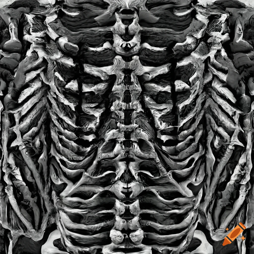 Seamless black and white rib texture on Craiyon