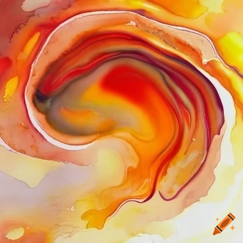 Swirling flow of autumn colors in watercolor on Craiyon