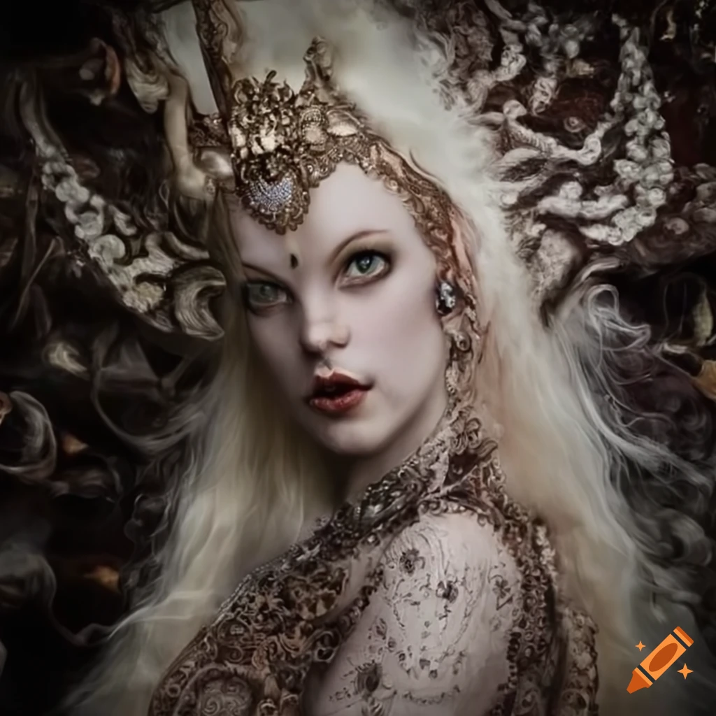 Female magical stone creature on Craiyon