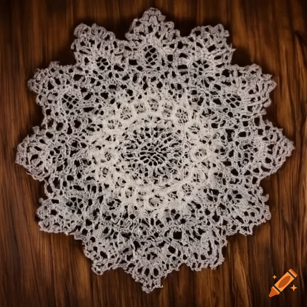 Crochet doily with intricate pattern