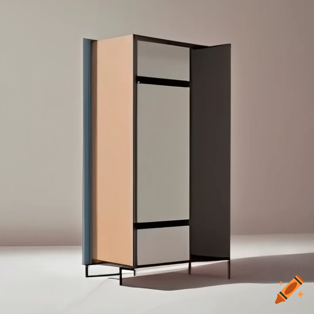 Elegant and contemporary wardrobe with glass and marble decor on Craiyon