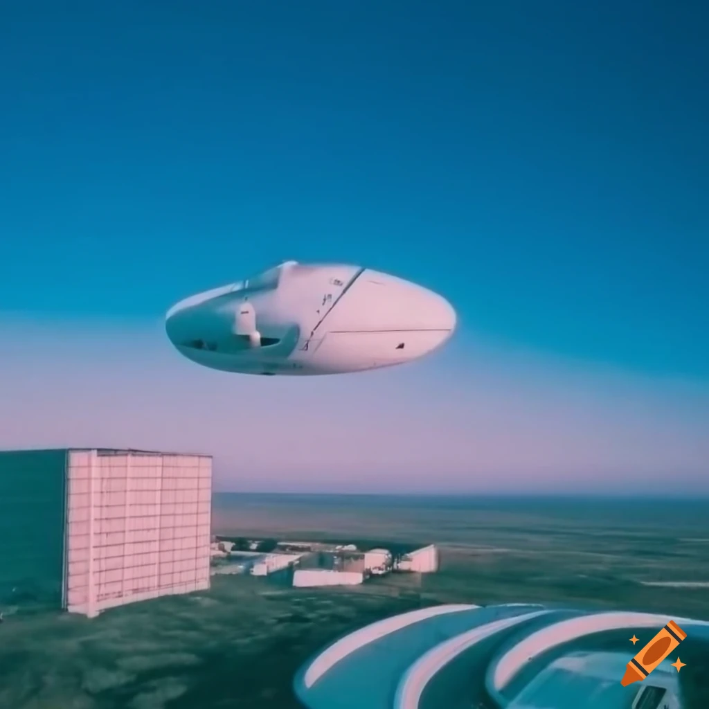 Surreal buildings floating in the air at sunset on Craiyon