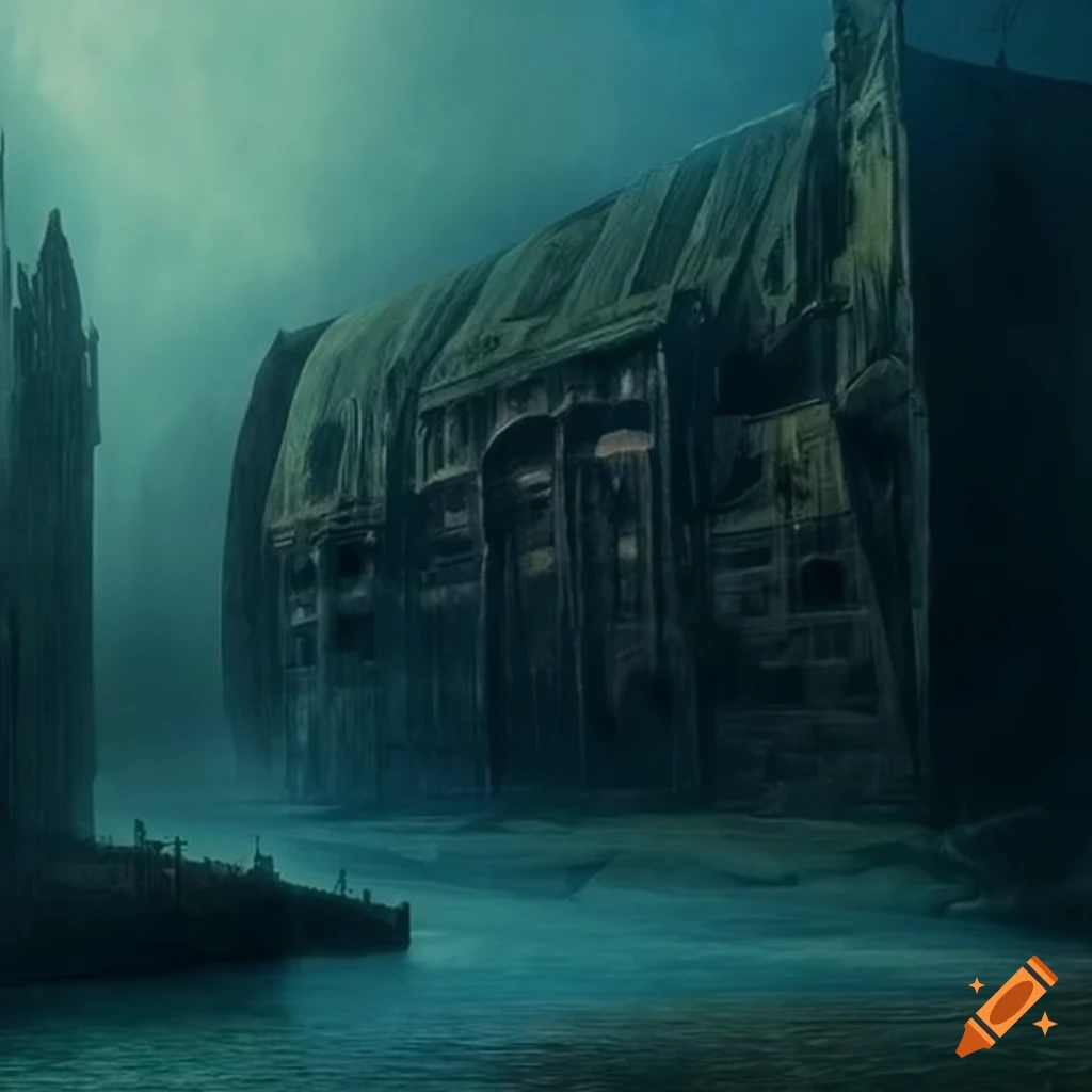 Dystopian research facility inspired by Zdislav Beksinski's art on Craiyon