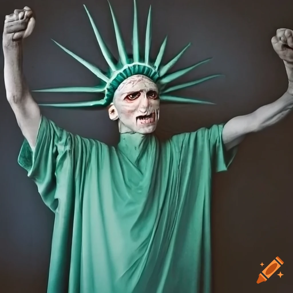 Voldemort wearing statue of liberty hat on Craiyon