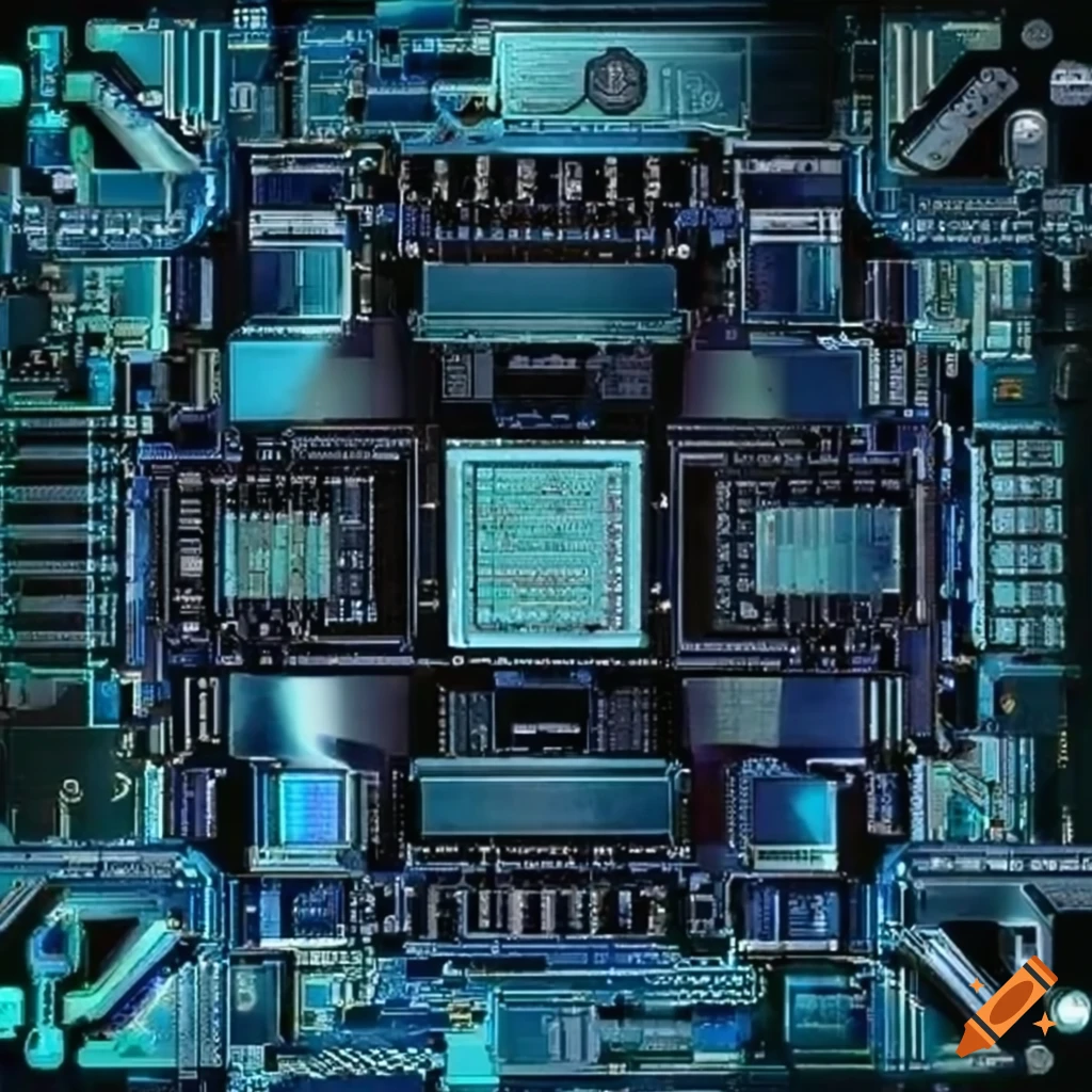 Hyper-realistic artwork of a pcb on Craiyon
