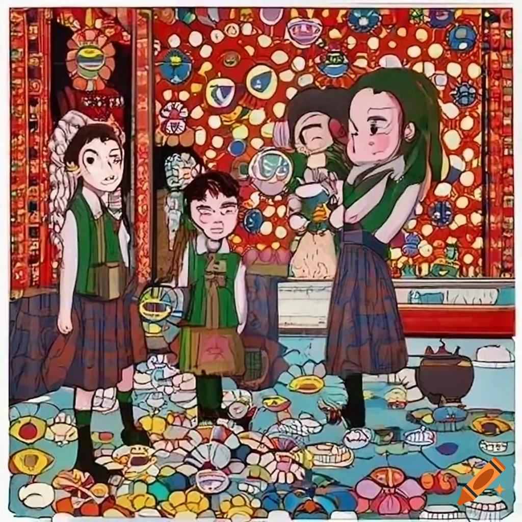 Artwork featuring characters from derry girls on Craiyon