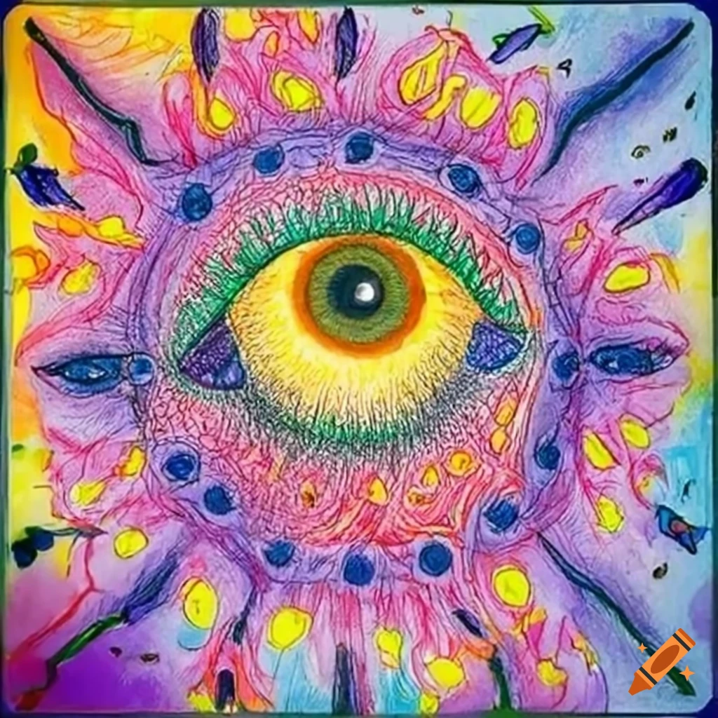 Surreal Artwork Of A Field Of Cat Heads Illuminated By A Giant Eye On surreal-artwork-of-a-field-of-cat-heads-illuminated-by-a-giant-eye-on