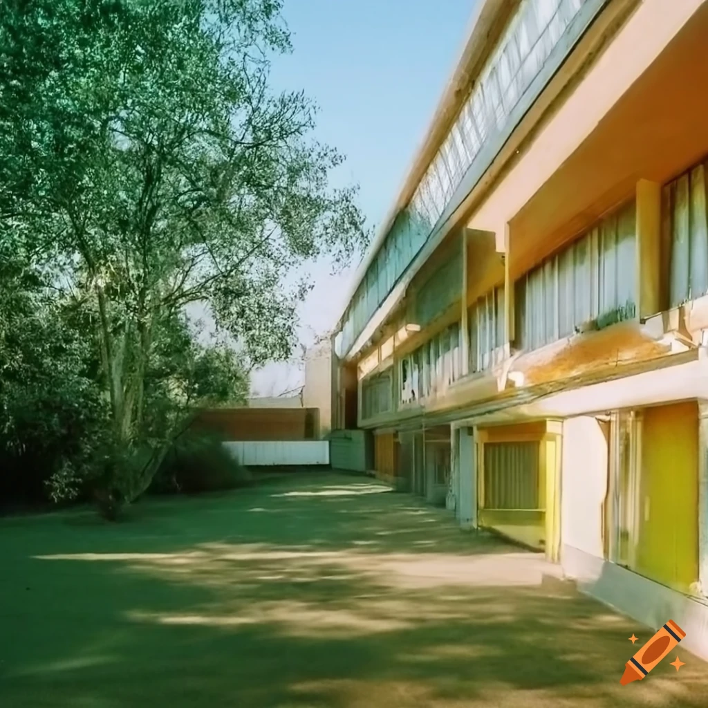 Surreal school yard with dreamy natural light on Craiyon
