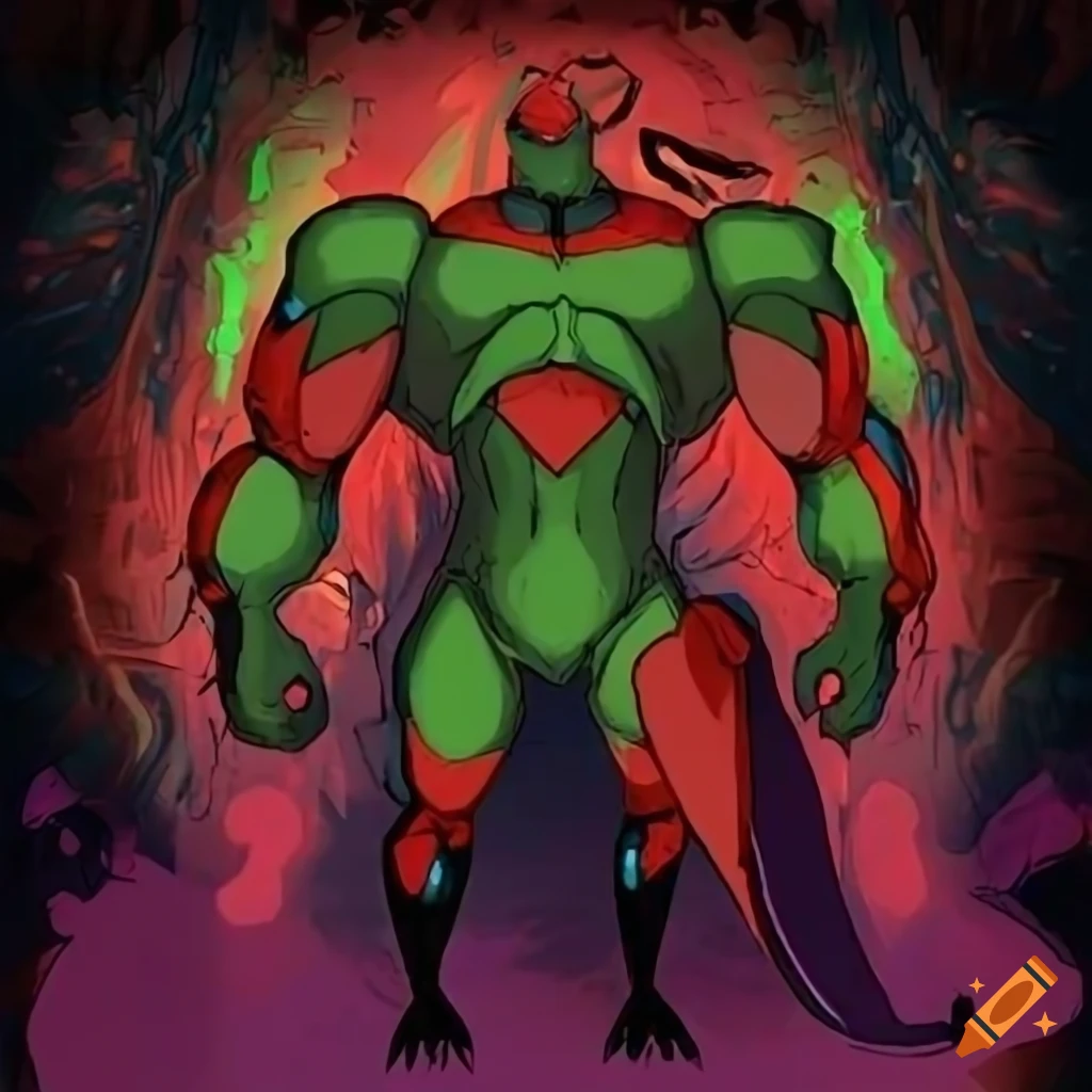 Dark and bold comic-style artwork of insect humanoids on Craiyon