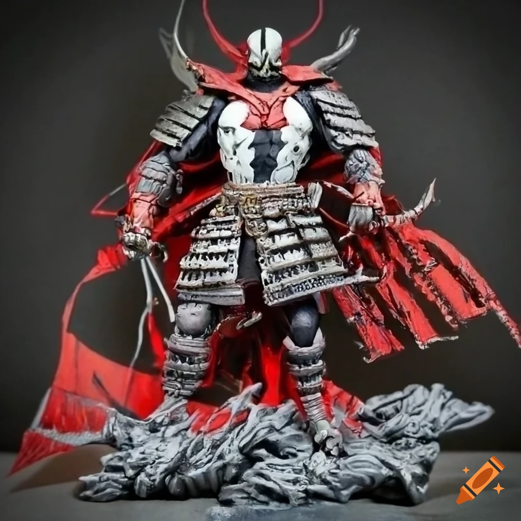 Detailed artwork of SPAWN samurai with katana on Craiyon