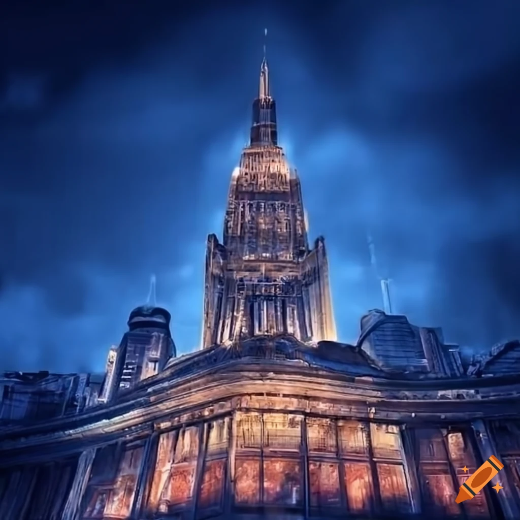 Crystal cityscape with stunning buildings on Craiyon