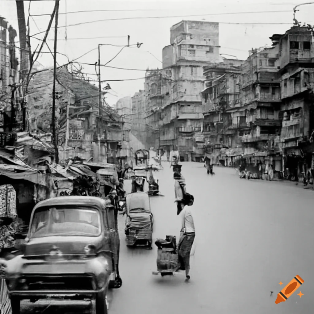 Vintage photo of dhaka in 1971 on Craiyon