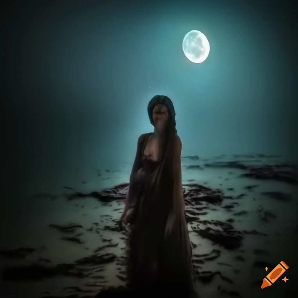 Destroyed moon on Craiyon