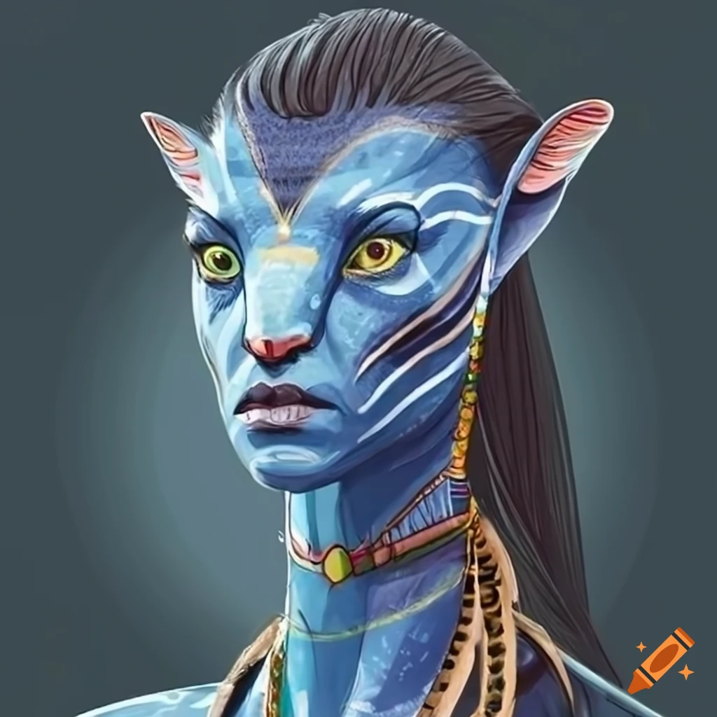 Na'vi woman from the movie avatar on Craiyon