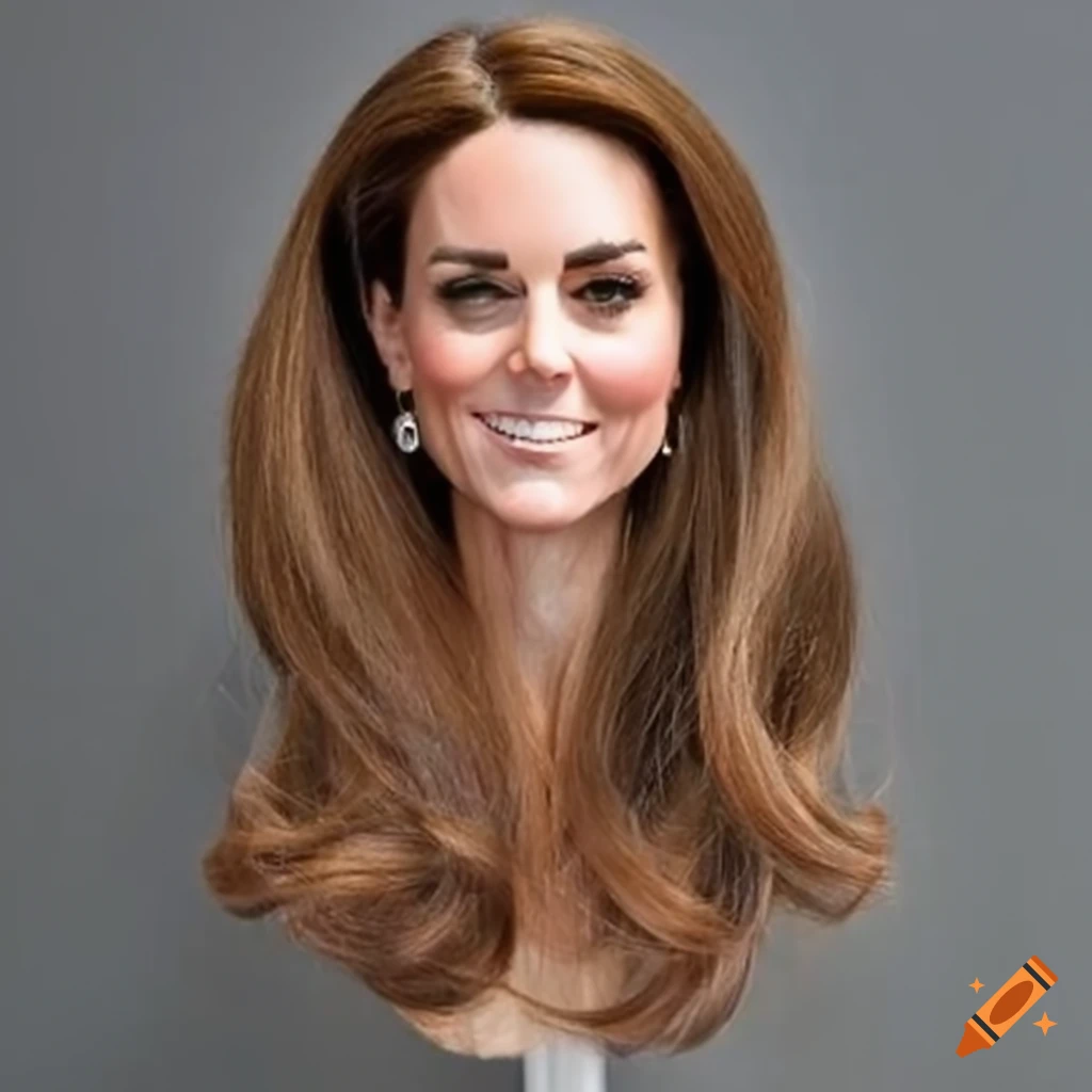 Styling head of kate middleton with long hair on Craiyon