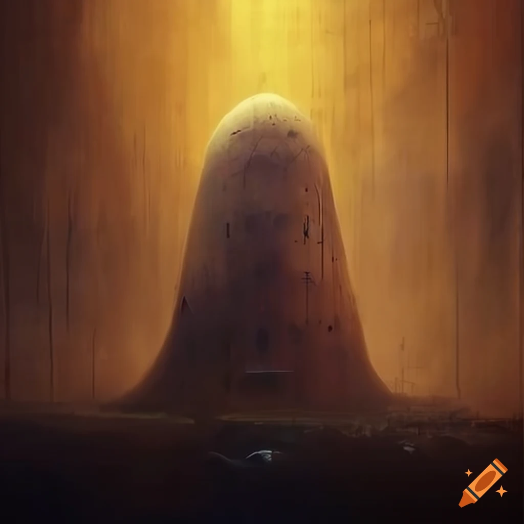 Dystopian research facility inspired by zdislav beksinski's art on Craiyon