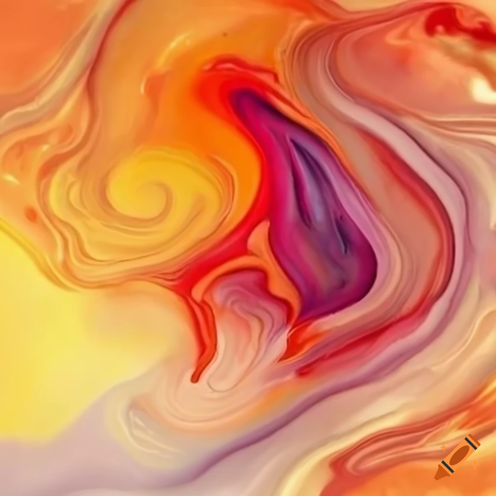 Swirling autumn watercolor painting on Craiyon