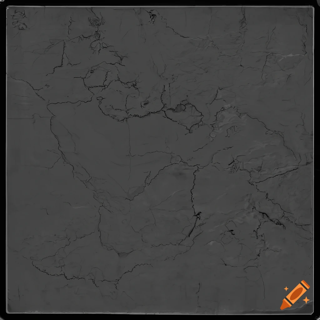 Square black and white heightmap