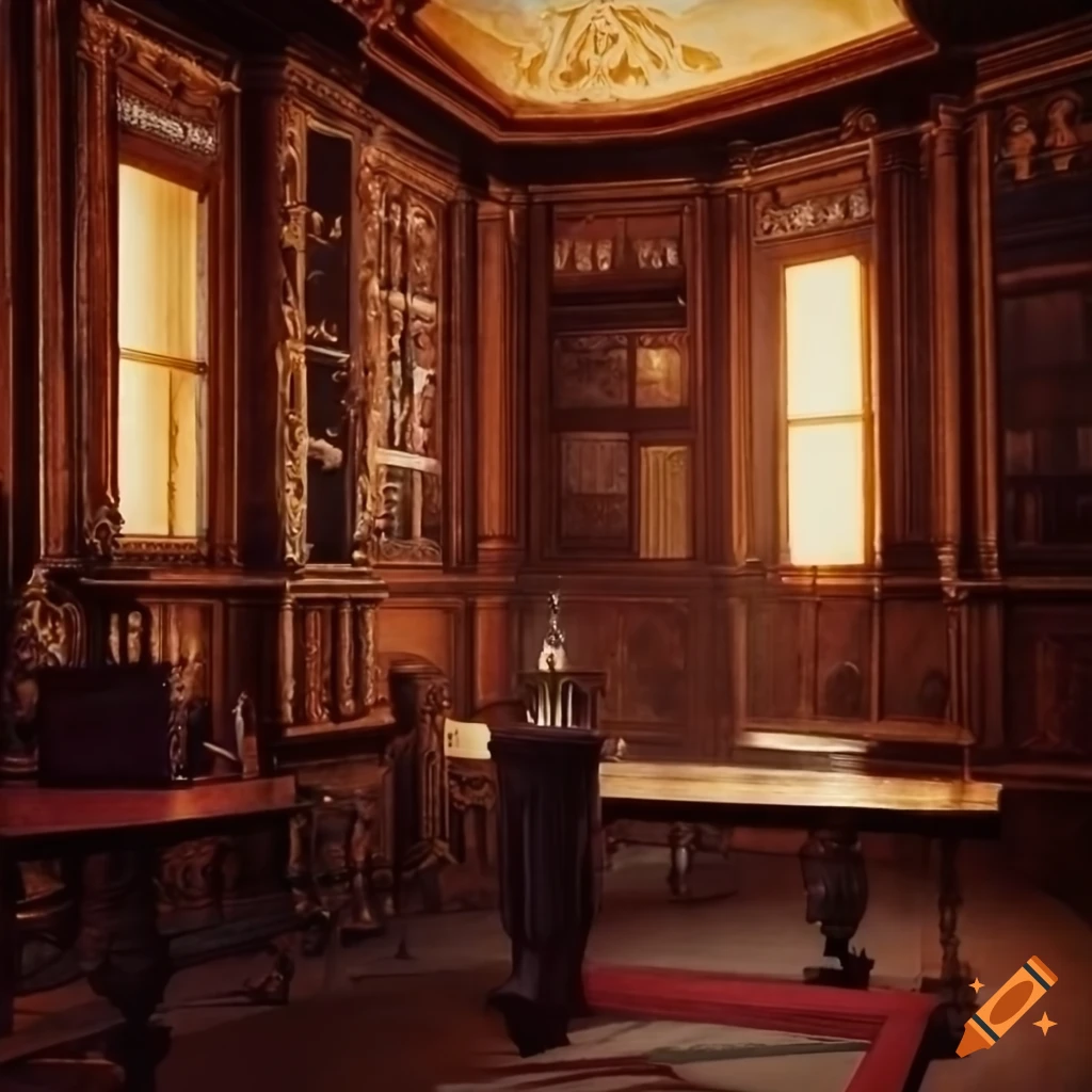 Ultra detailed hyperrealistic french courtroom scene on Craiyon