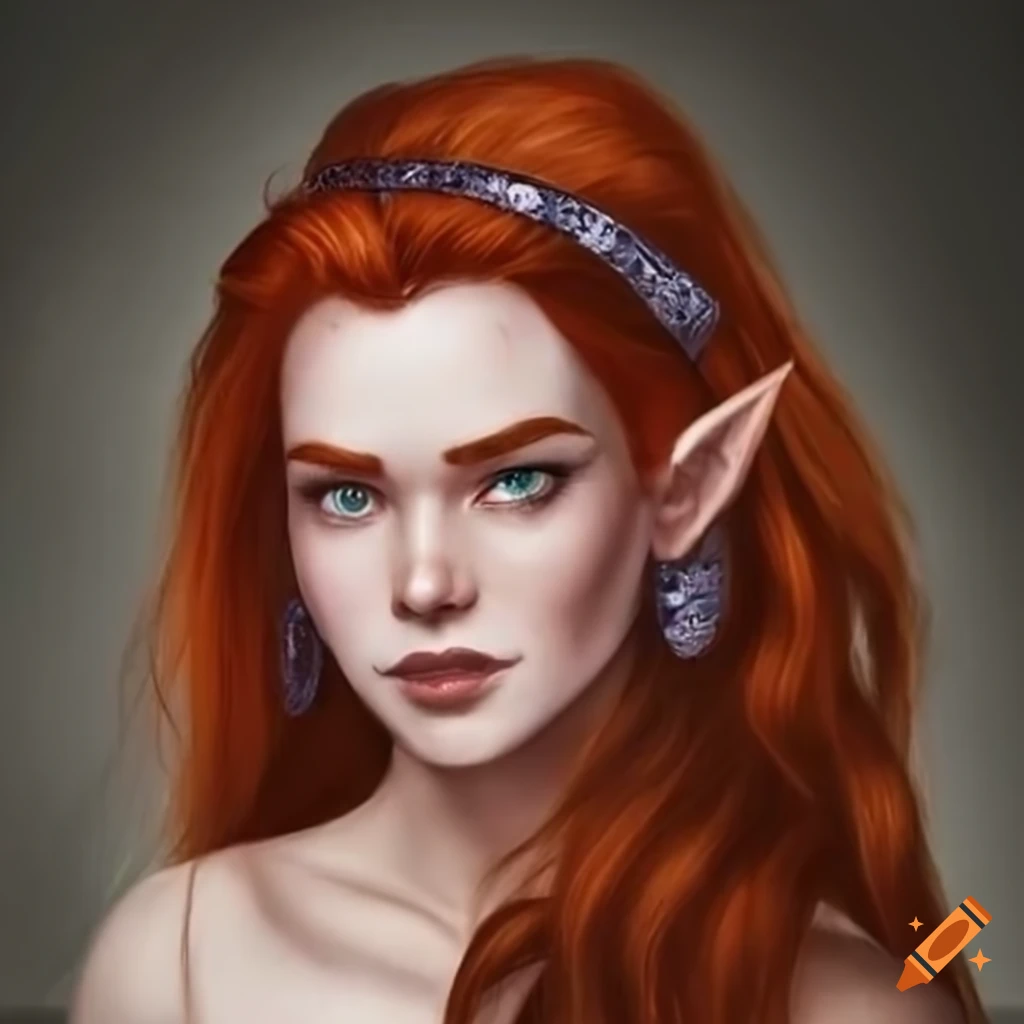 Fantasy elf portrayed by grace phipps on Craiyon