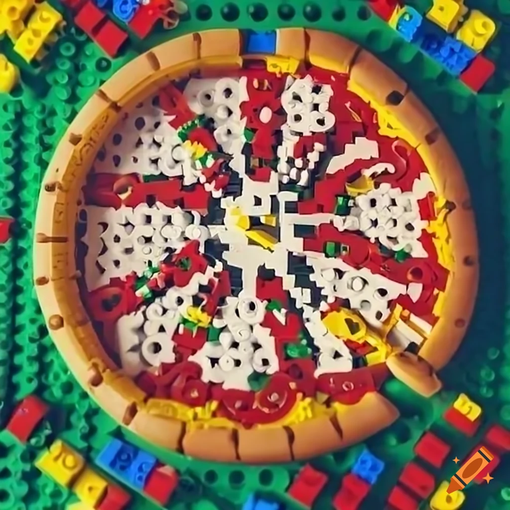 Mouthwatering lego pizza creation