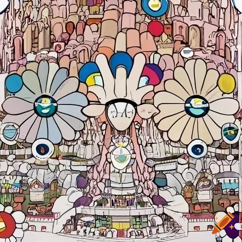 Collaborative artwork by multiple artists on Craiyon